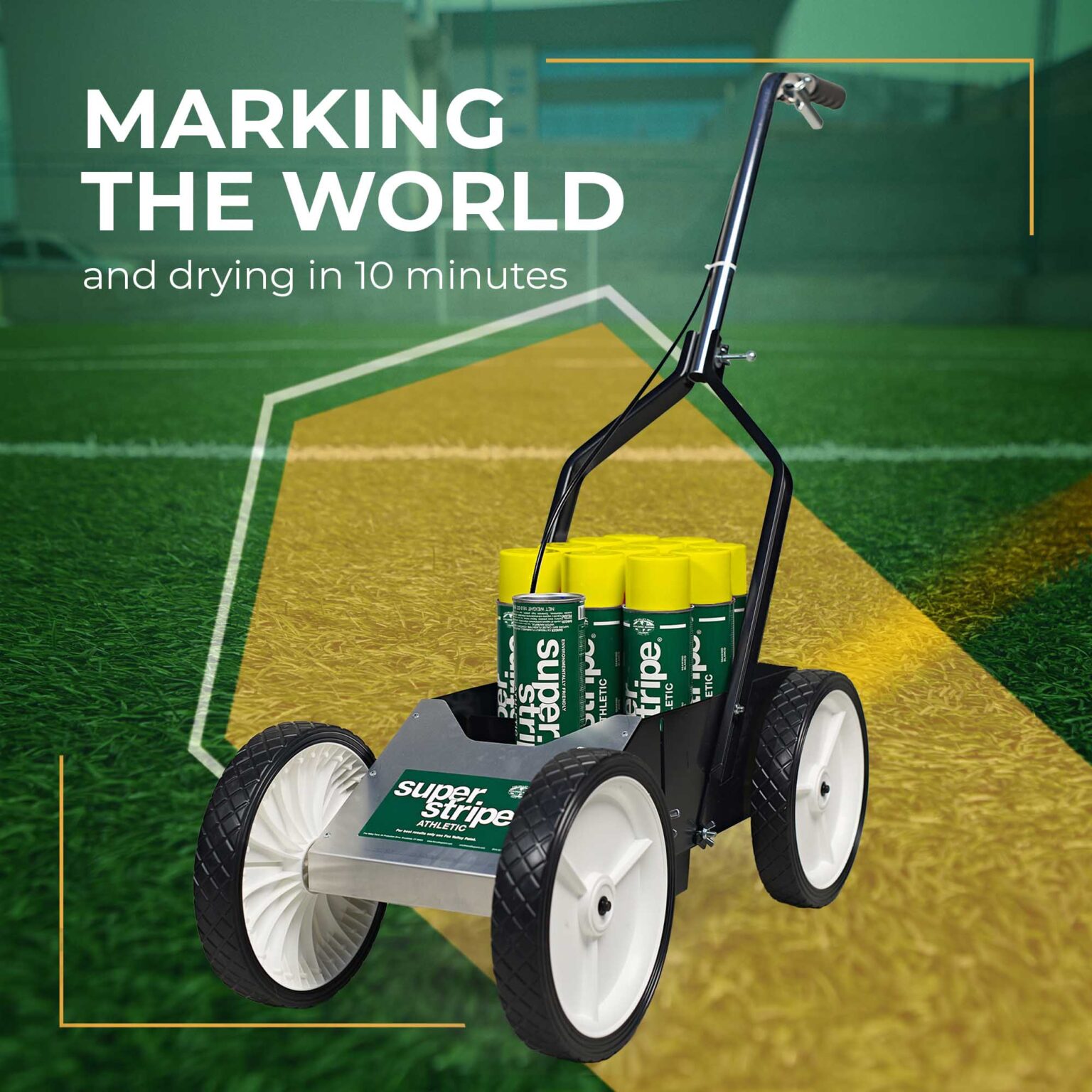 Aerosol Athletic Field Marking Paint | Super Stripe Water-Based Field ...