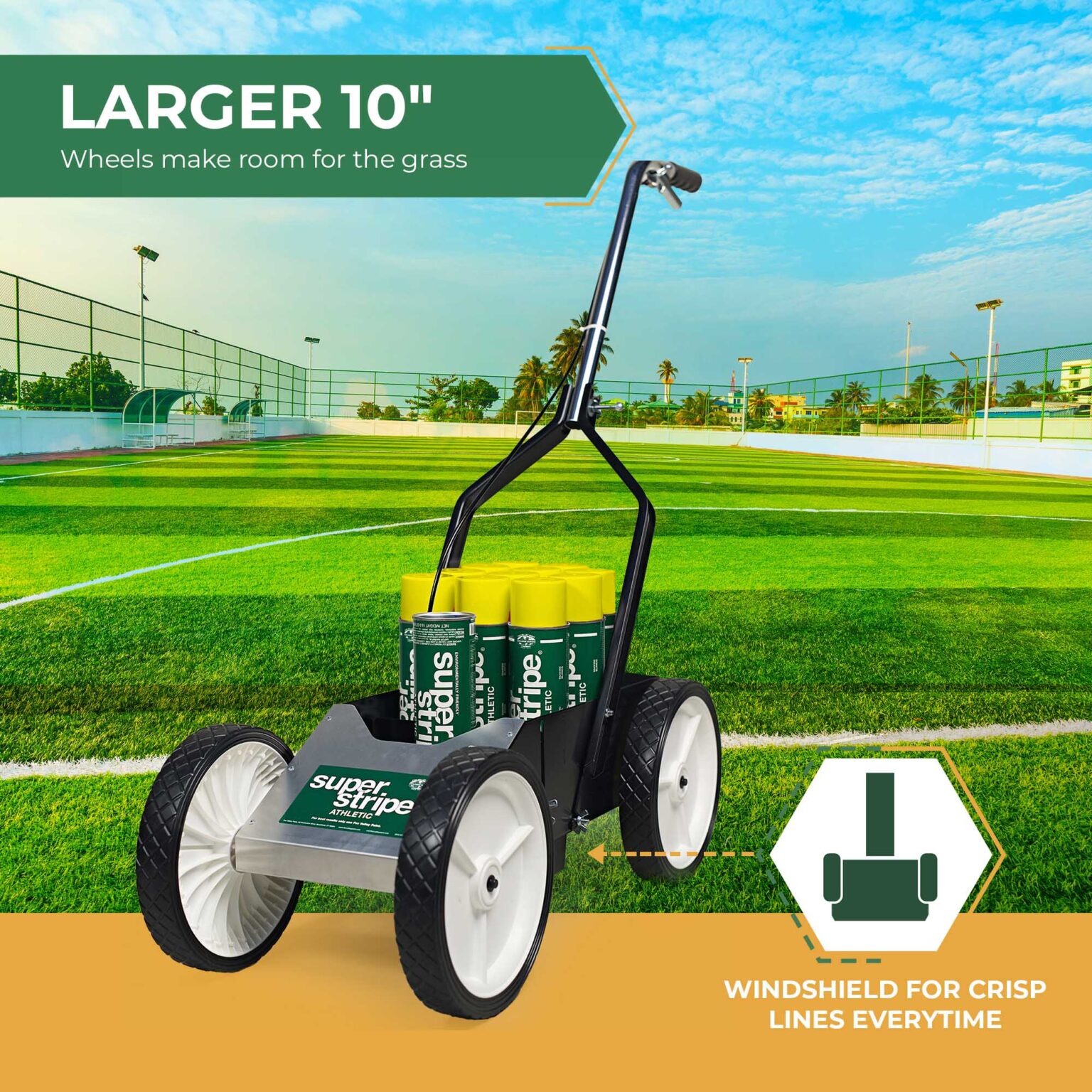 Aerosol Athletic Field Marking Paint | Super Stripe Water-Based Field ...