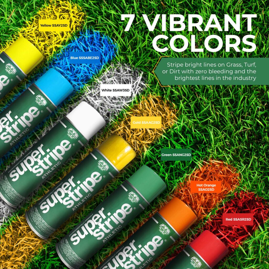 Aerosol Athletic Field Marking Paint | Super Stripe Water-Based Field ...