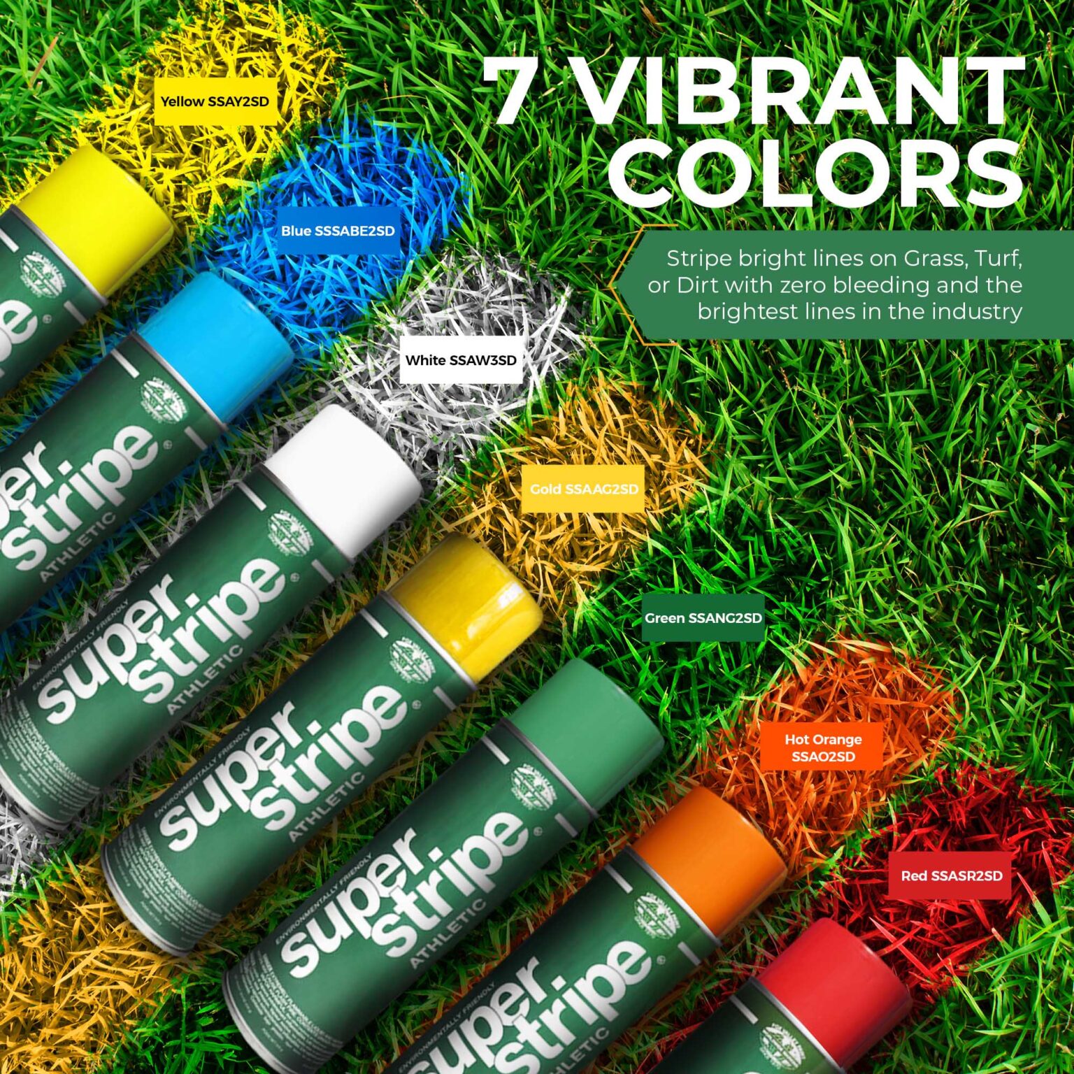 Aerosol Athletic Field Marking Paint | Super Stripe Water-Based Field ...